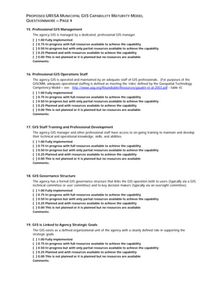 Urisa muni giscmm-draft-questionairre | PDF