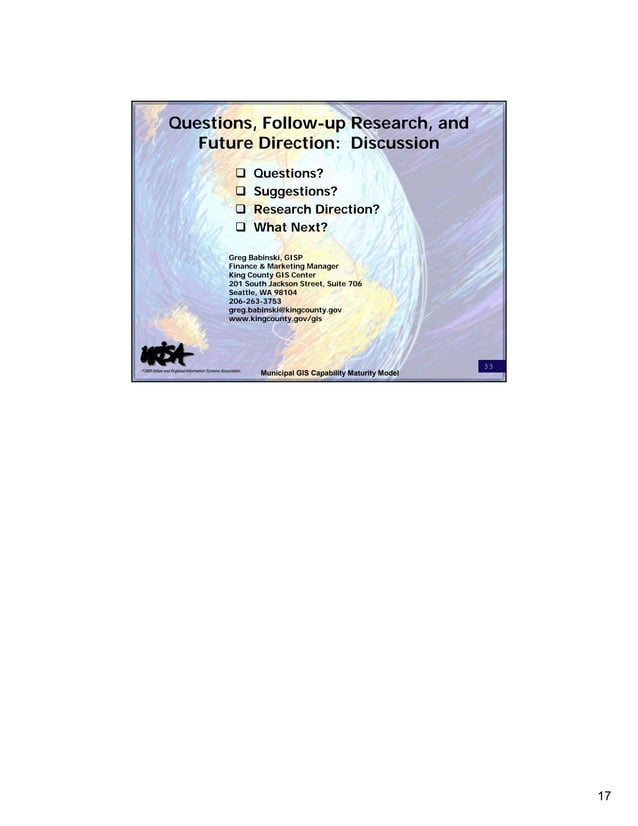 GIS Capability Maturity Model | PDF