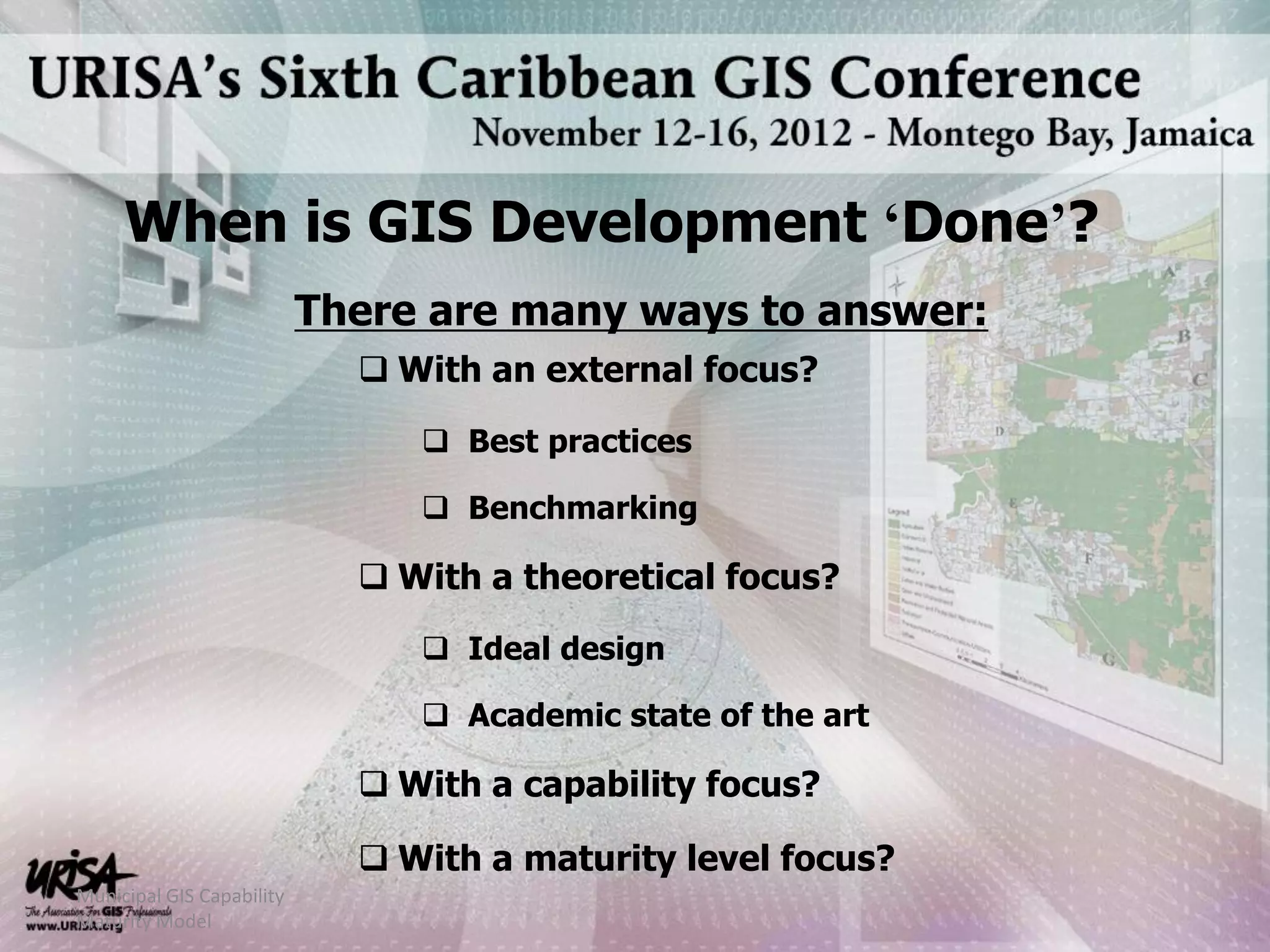 URISA Develops the Geospatial Management Competency Model (GMCM) for ...