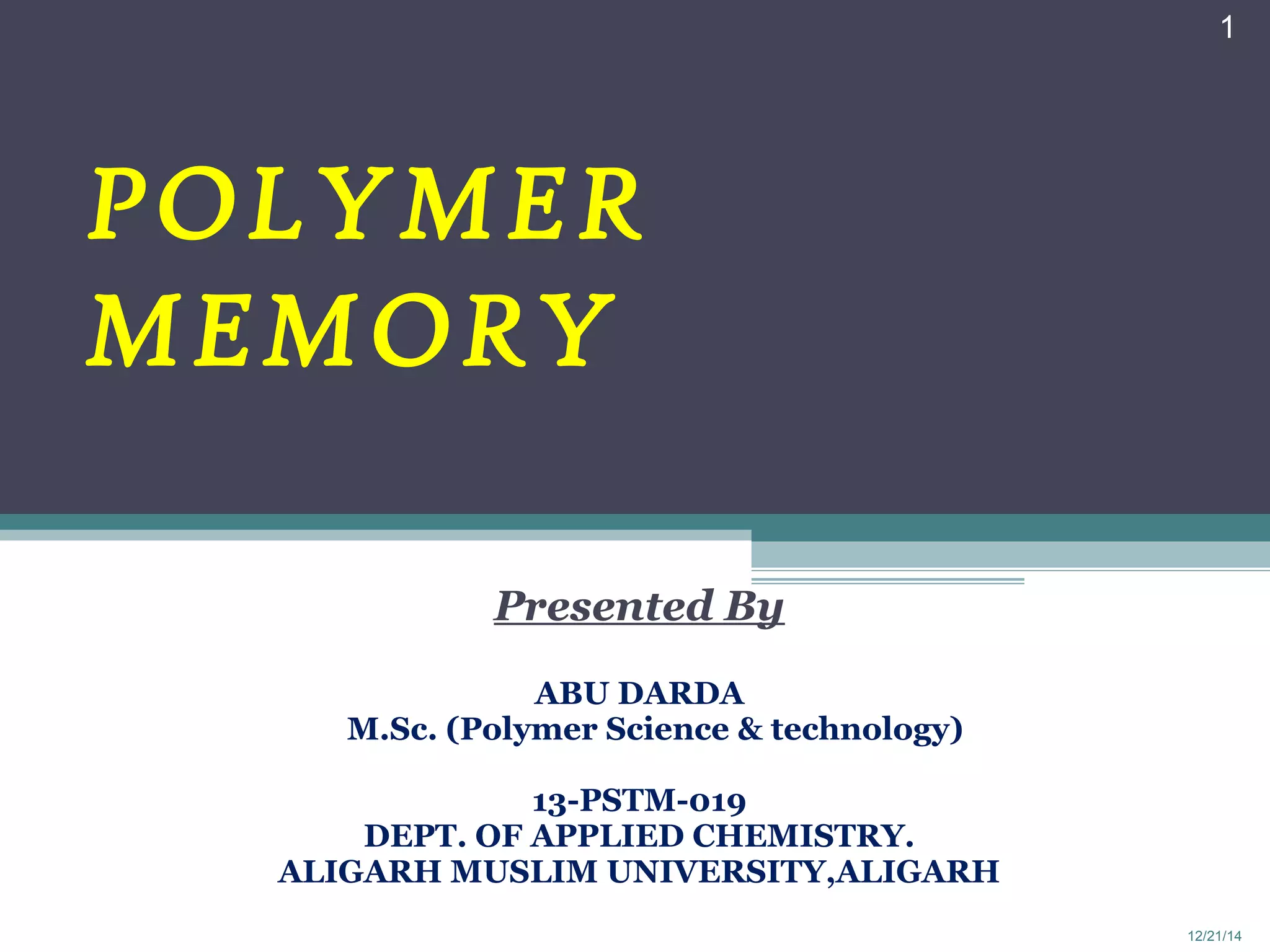 Polymer memory | PPT