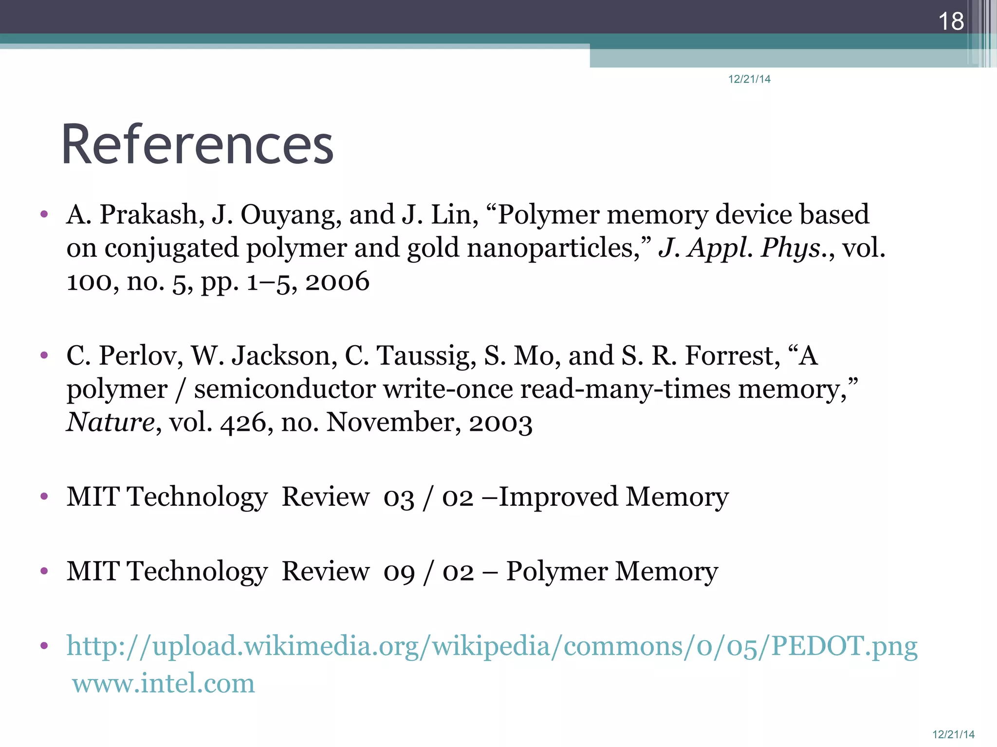 Polymer memory | PPT