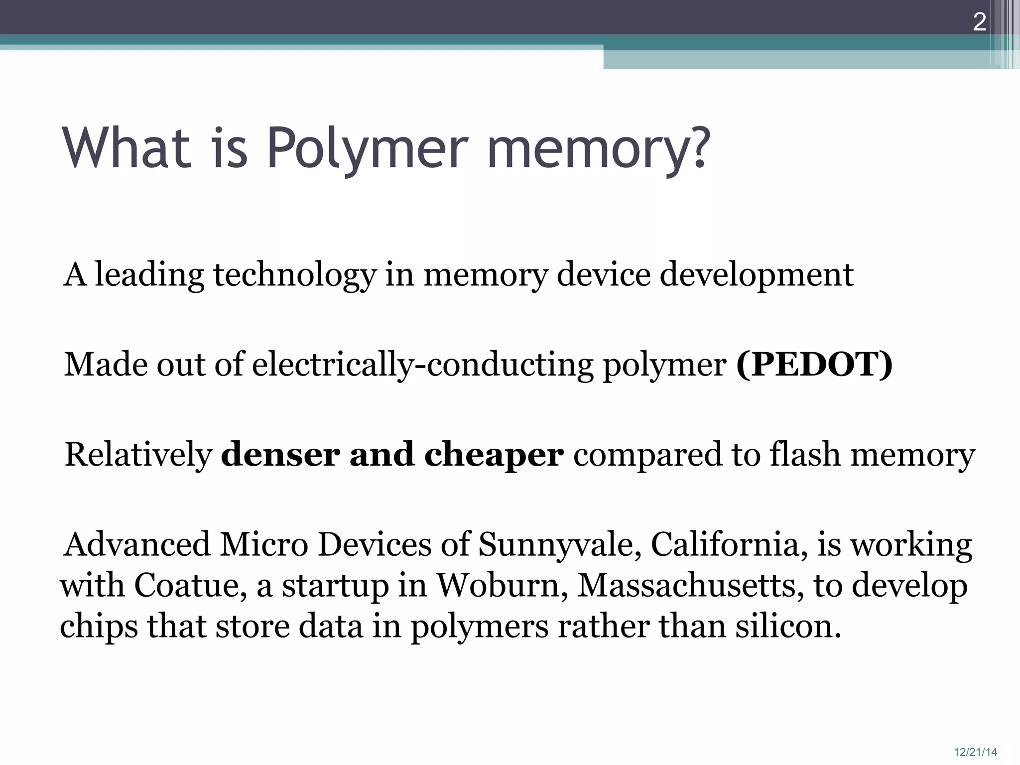Polymer memory | PPT