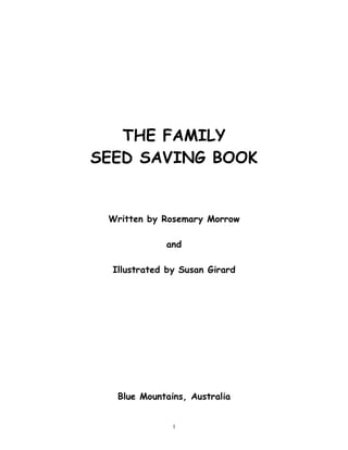 The Family Seed Saving Book | PDF