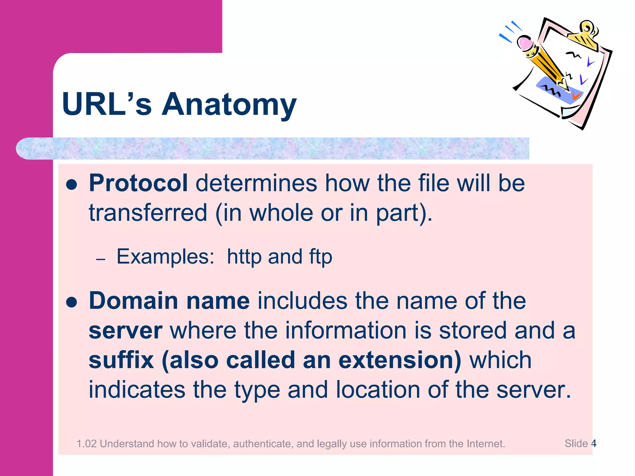 URL Anatomy.ppt | Internet | Computing
