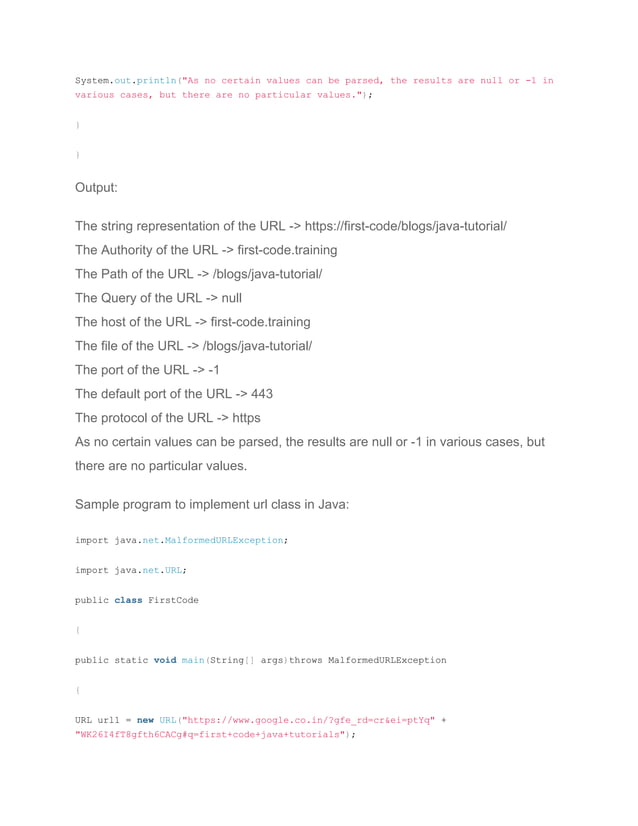 URL Class in Java.pdf