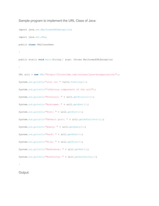 URL Class in Java.pdf
