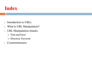 Url manipulation | PPTX