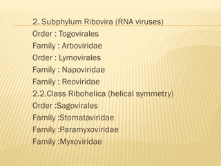 Classification of virus ICTV,LHT,Baltimore | PPTX