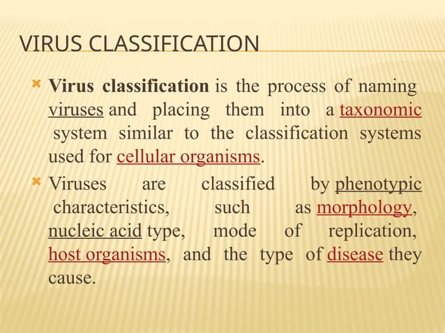 Classification of virus ICTV,LHT,Baltimore | PPTX