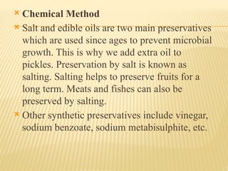 Food Preservation Methods in Food Microbiology | PPTX