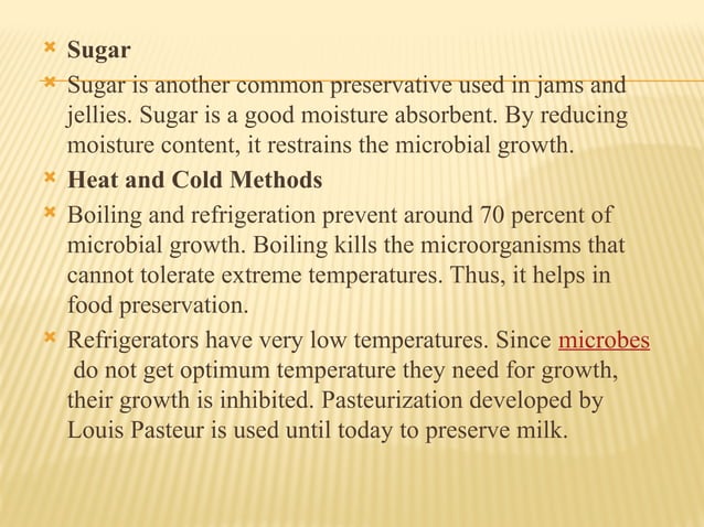 Food Preservation Methods in Food Microbiology | PPTX