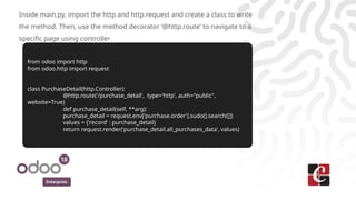 URLS and routing in odoo 18 - Odoo Slides | PPTX