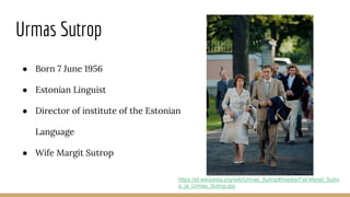 Urmas Sutrop | PPT