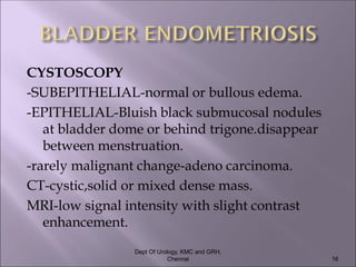 Uro gynaecology- bladder endometriosis | PDF