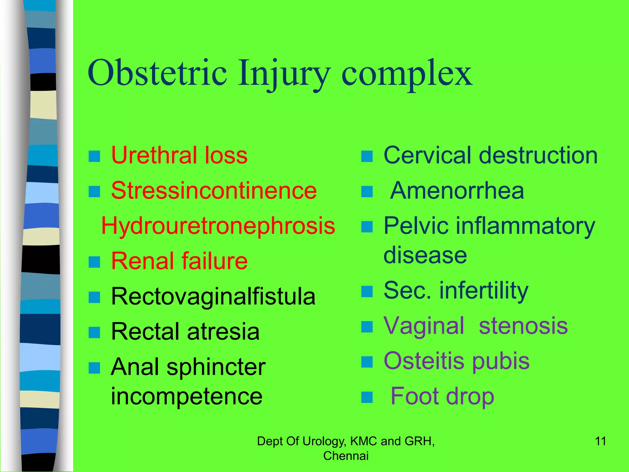 Uro gynacology- urethrovaginal f. | PPT