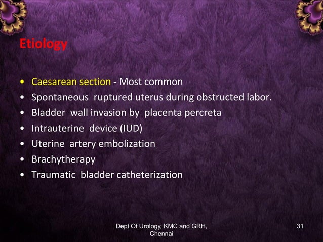 Uro gynacology- vef | PPT