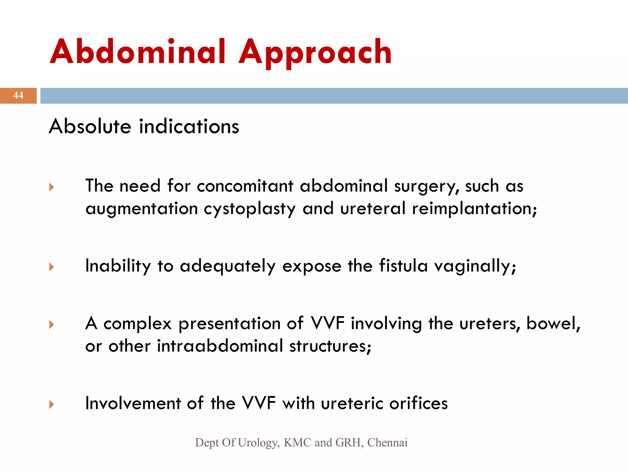 Uro gynacology- vvf | PDF
