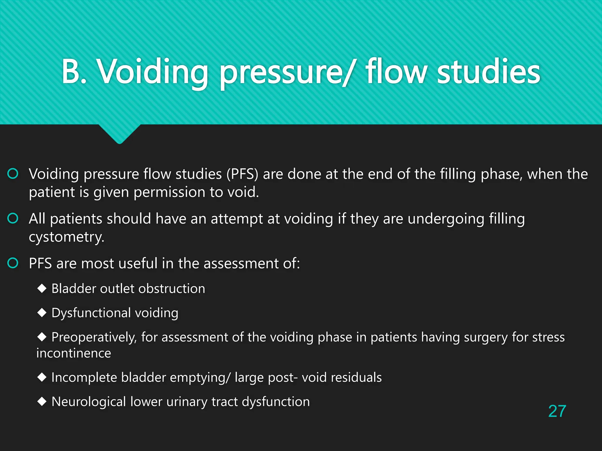 basics of Urodynamic tests for lower urinary tract obstruction and ...