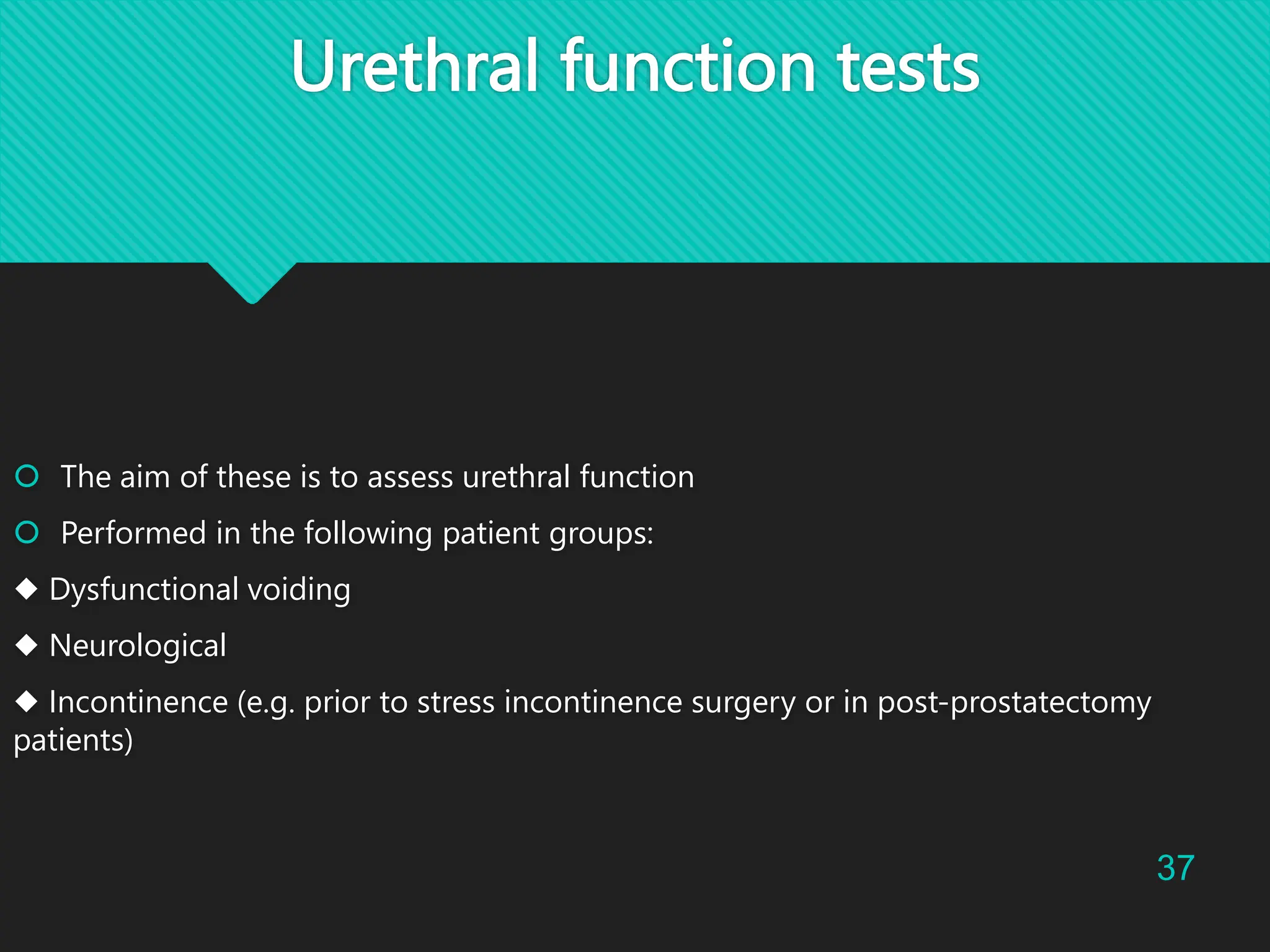 basics of Urodynamic tests for lower urinary tract obstruction and ...