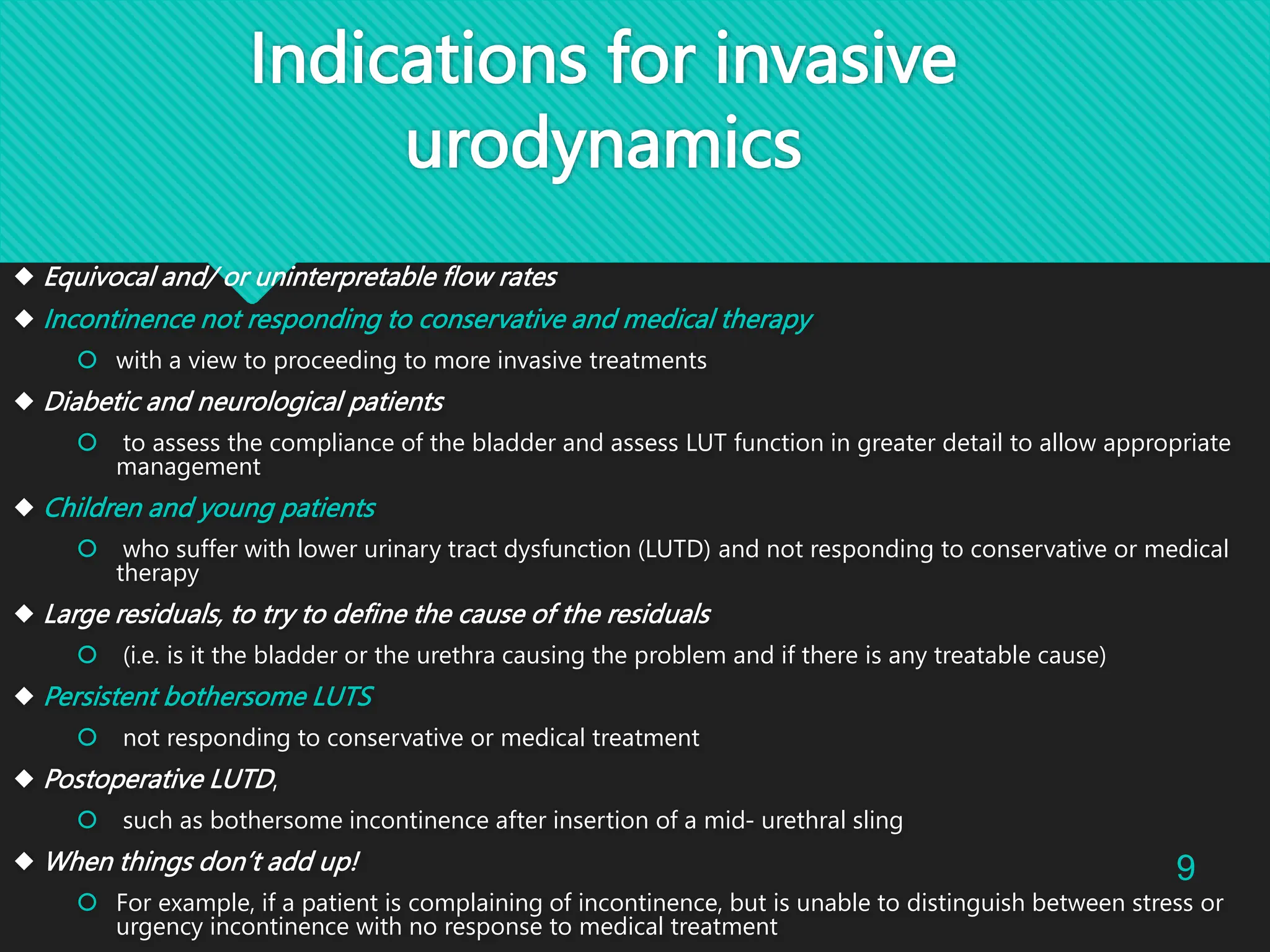 basics of Urodynamic tests for lower urinary tract obstruction and ...