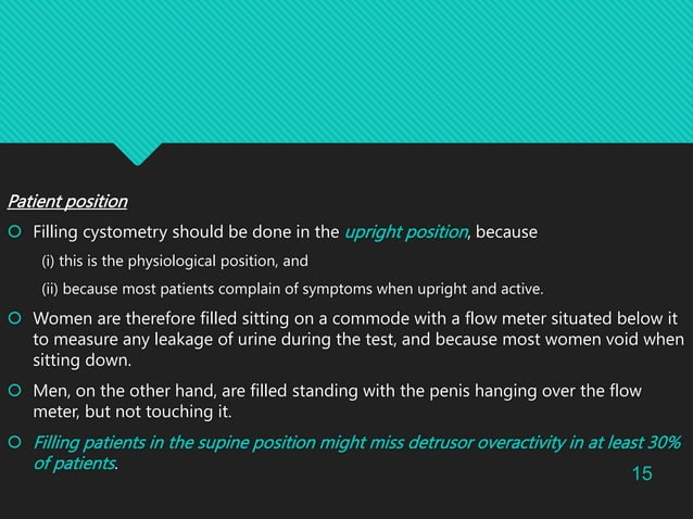 basics of Urodynamic tests for lower urinary tract obstruction and ...