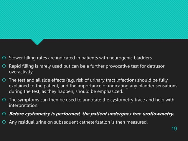 basics of Urodynamic tests for lower urinary tract obstruction and ...