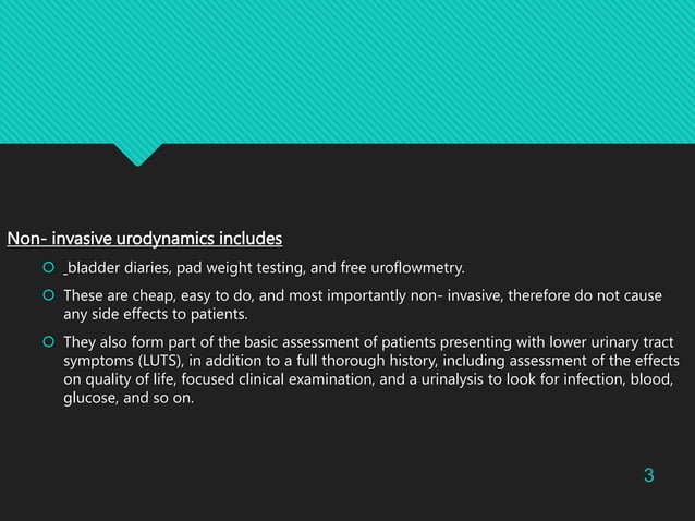 basics of Urodynamic tests for lower urinary tract obstruction and ...