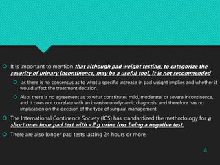 basics of Urodynamic tests for lower urinary tract obstruction and ...