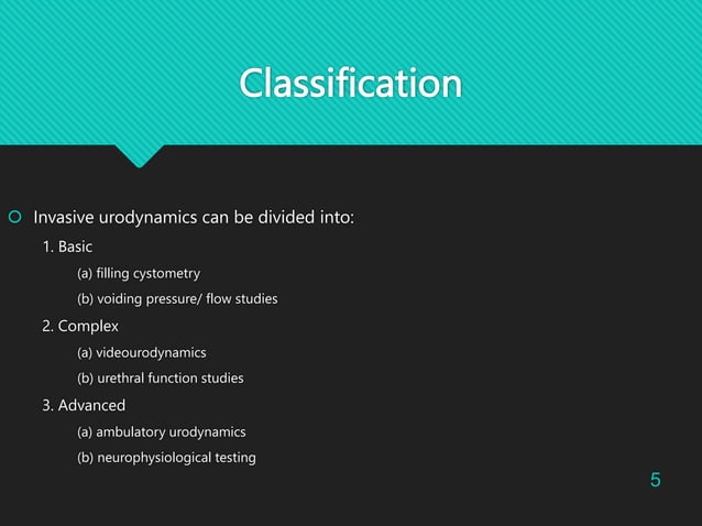 basics of Urodynamic tests for lower urinary tract obstruction and ...
