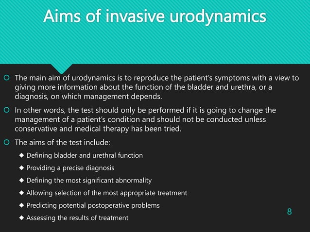 basics of Urodynamic tests for lower urinary tract obstruction and ...