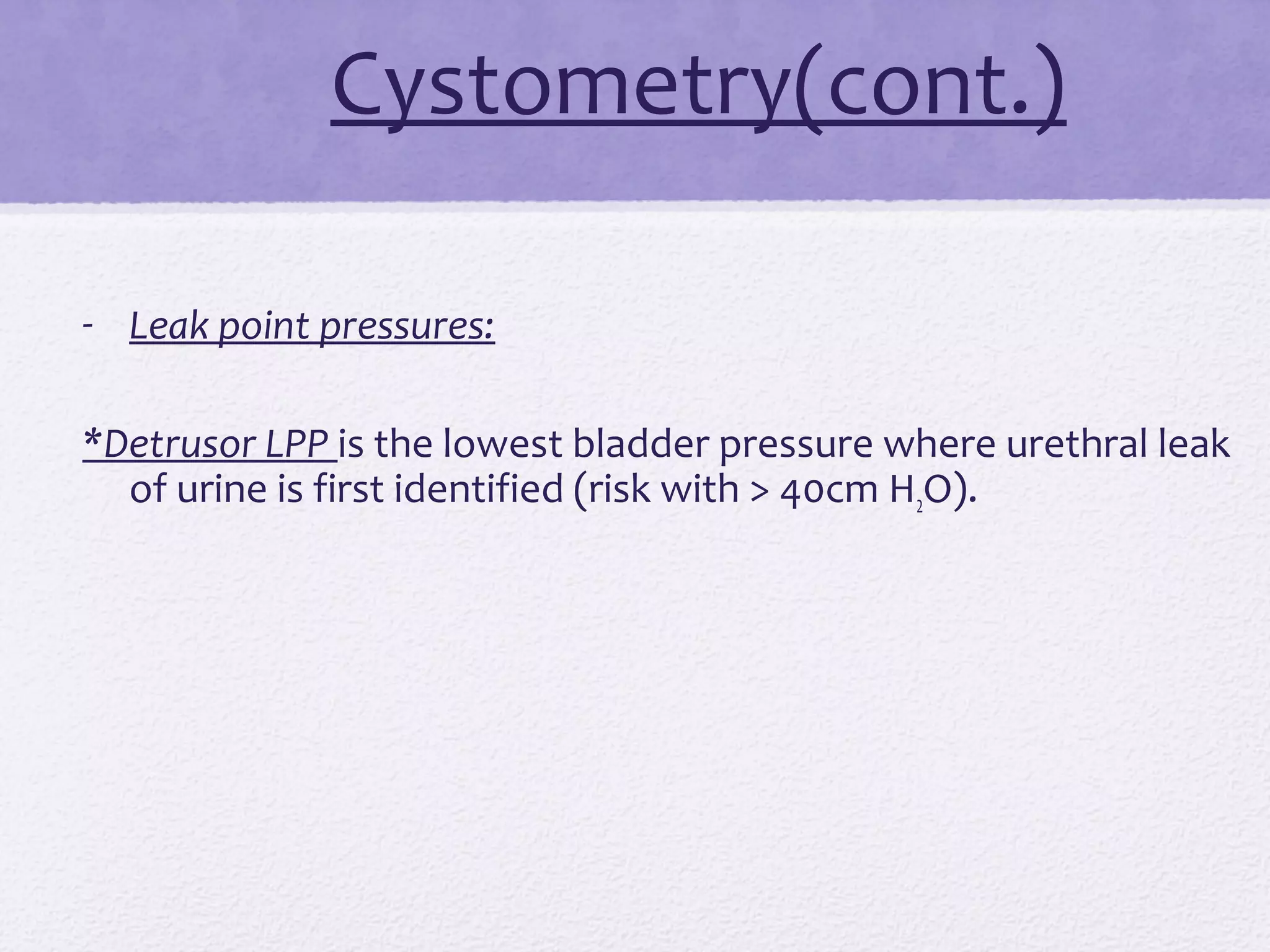 Urodynamic studies (1) | PPT