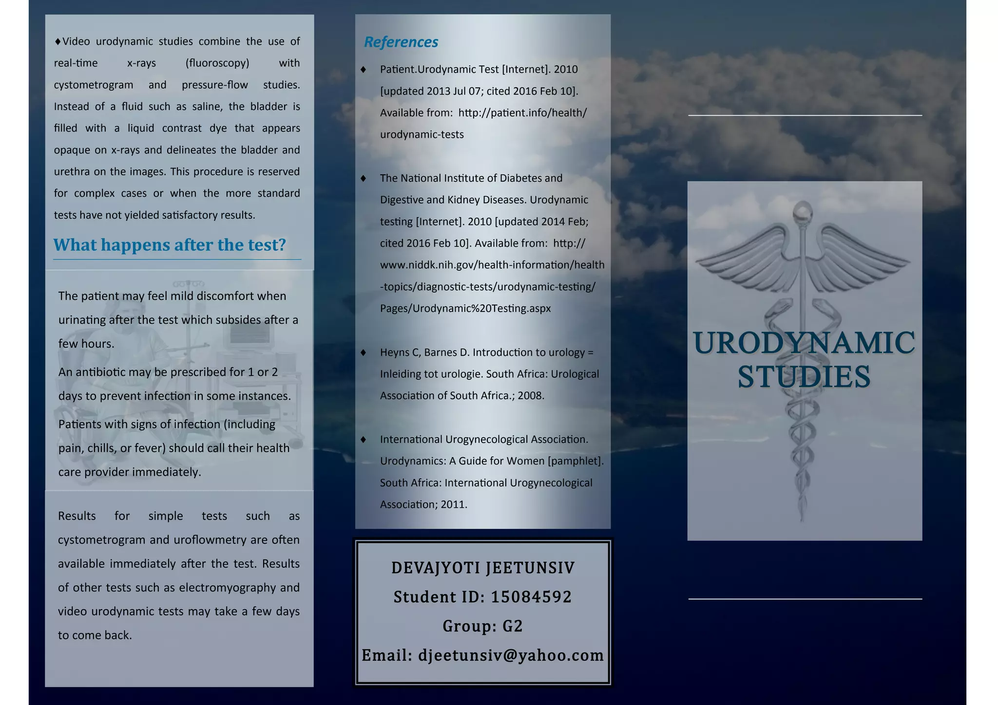 Urodynamic Studies Brochure | PDF