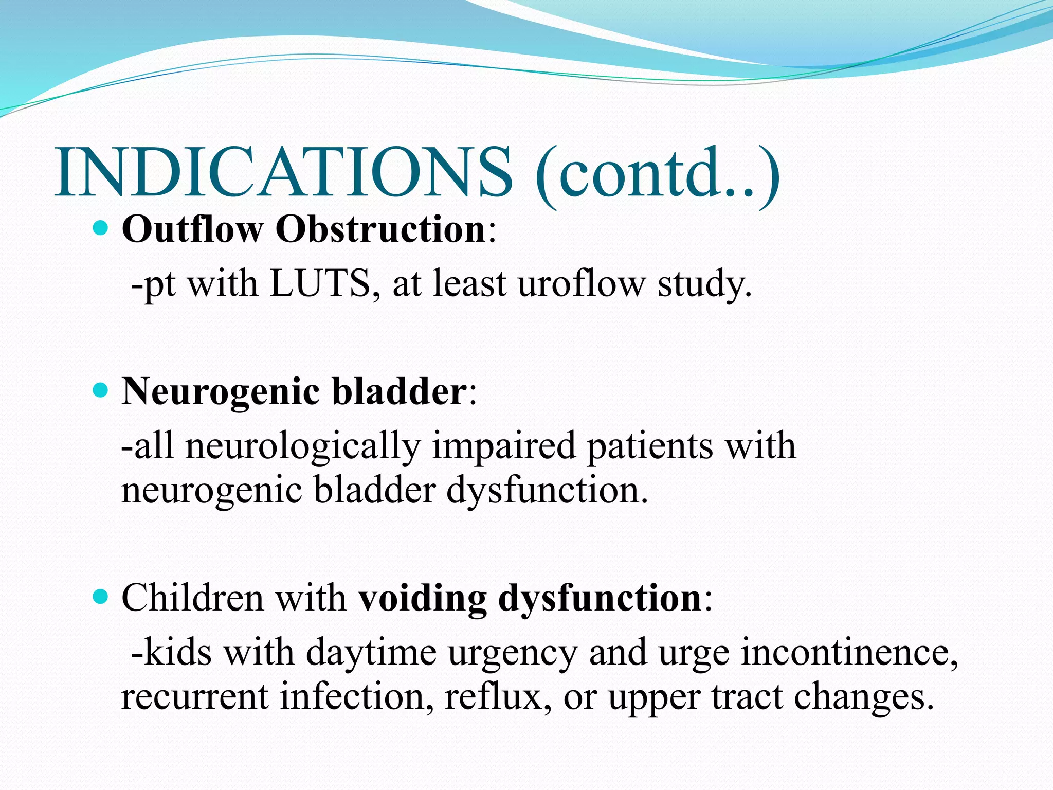 Urodynamic study | PPTX