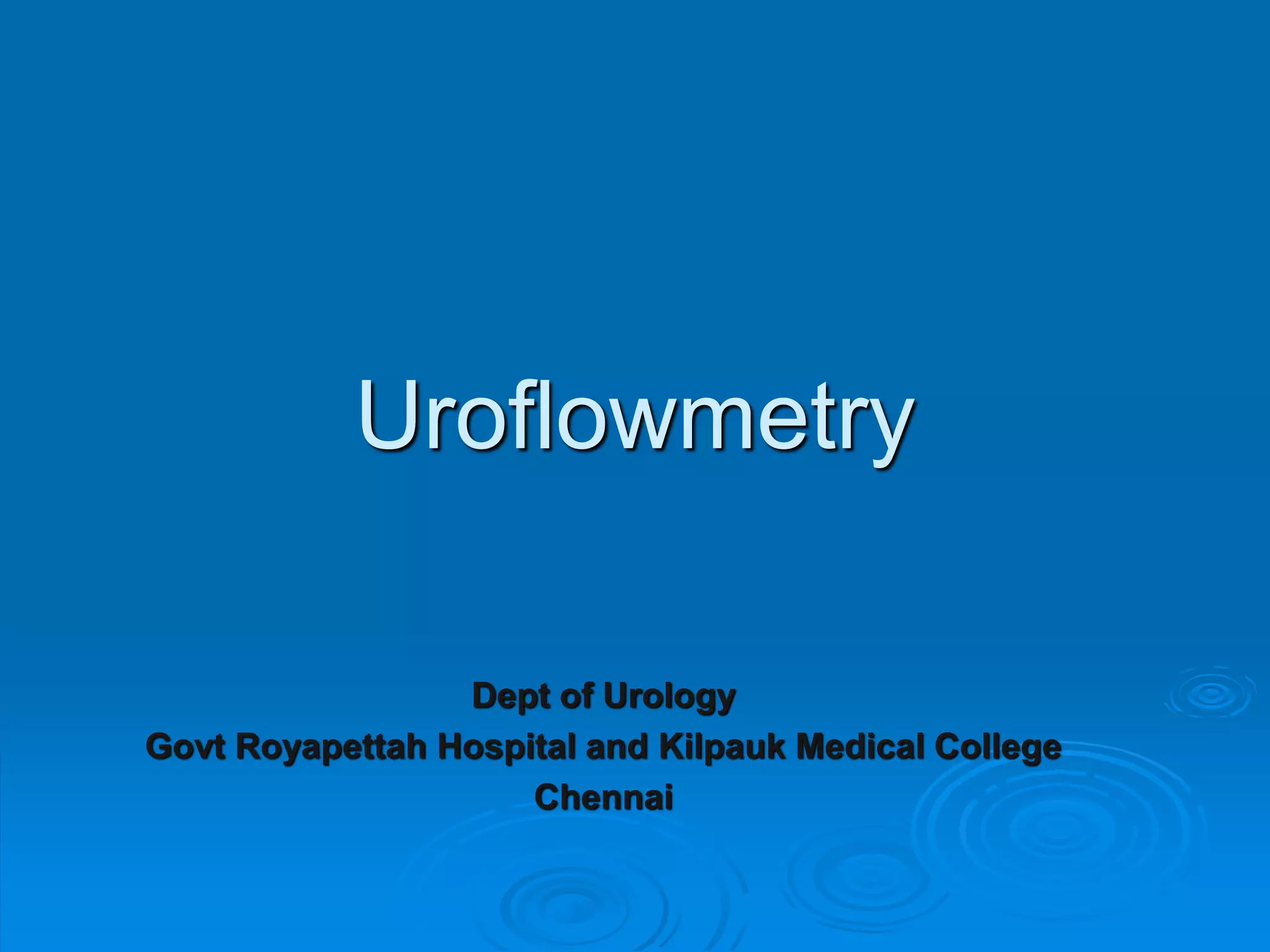 Uroflowmetry | PDF
