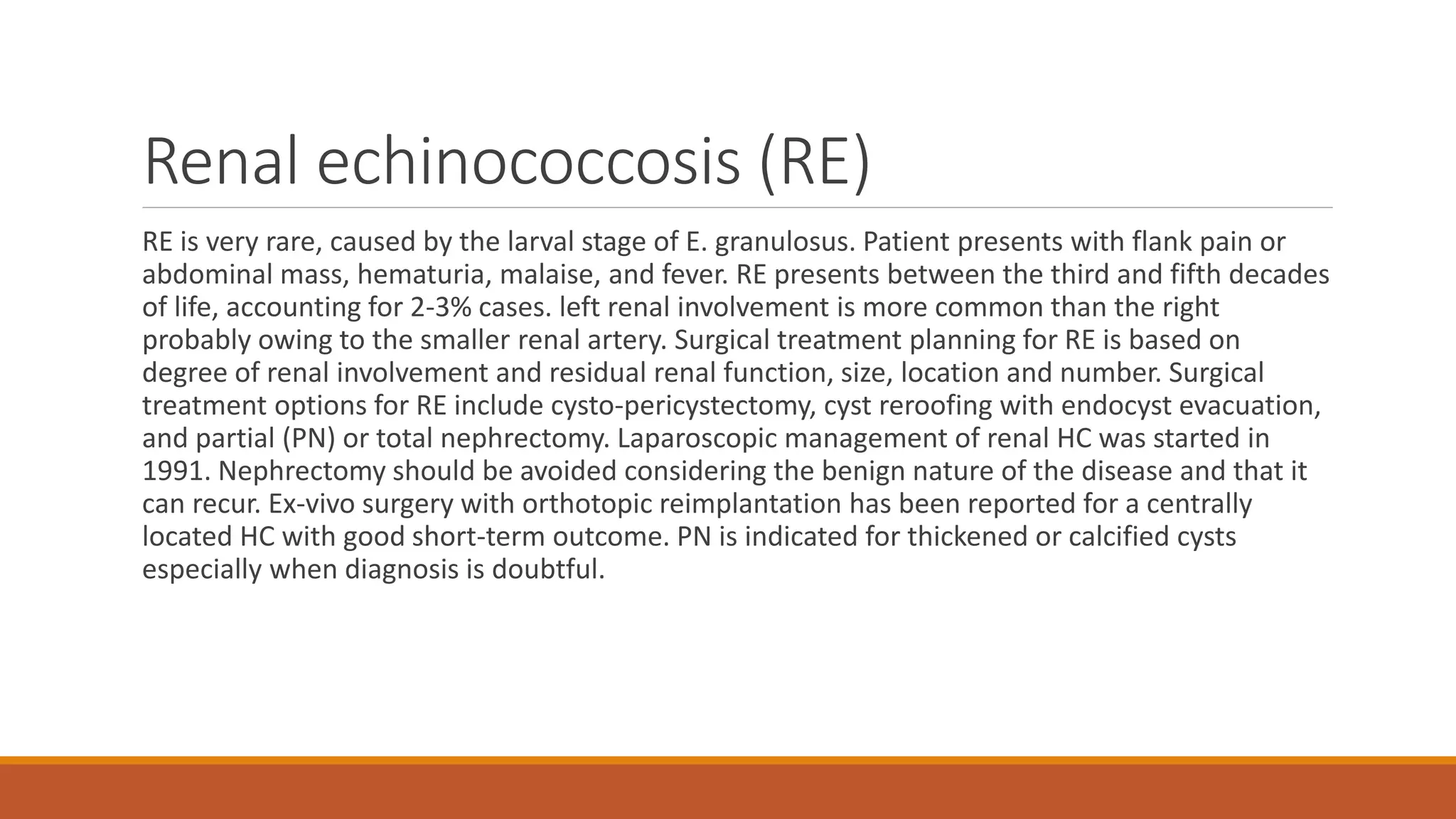 Urogenital echinococcosis | PPTX
