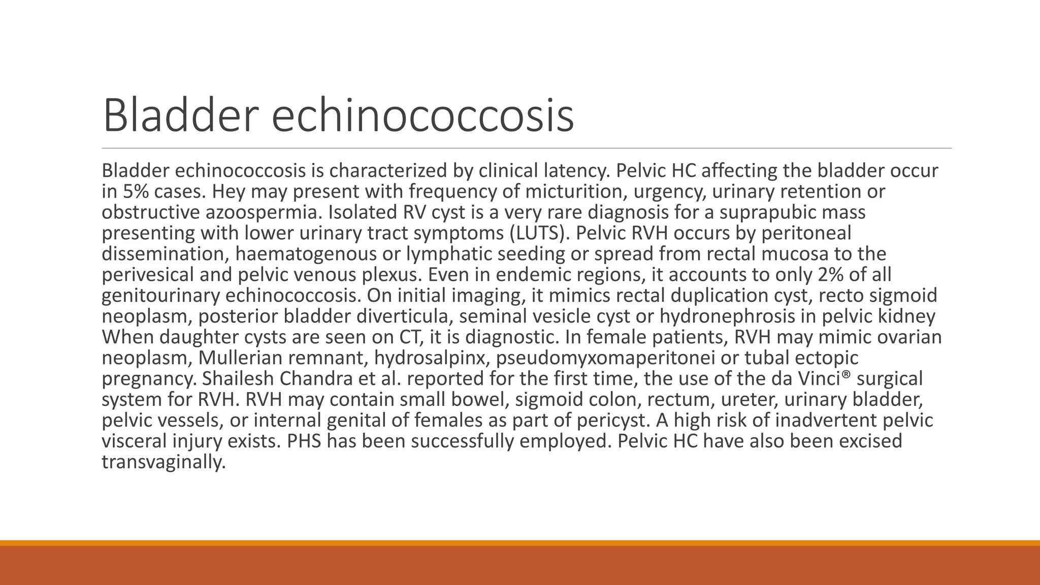 Urogenital echinococcosis | PPTX
