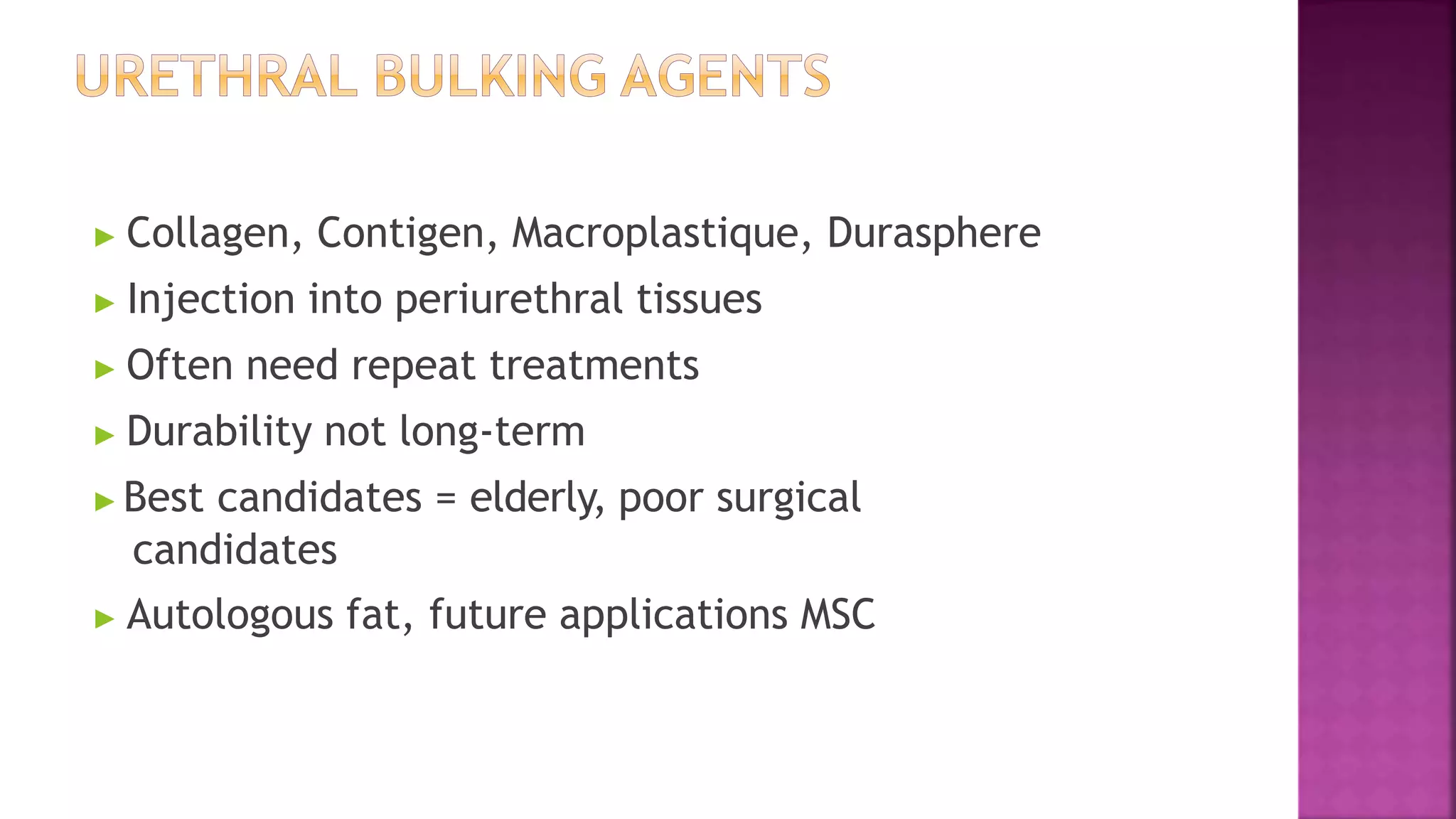 Urogenital prolapse and urinary incontinence 22.04.2021