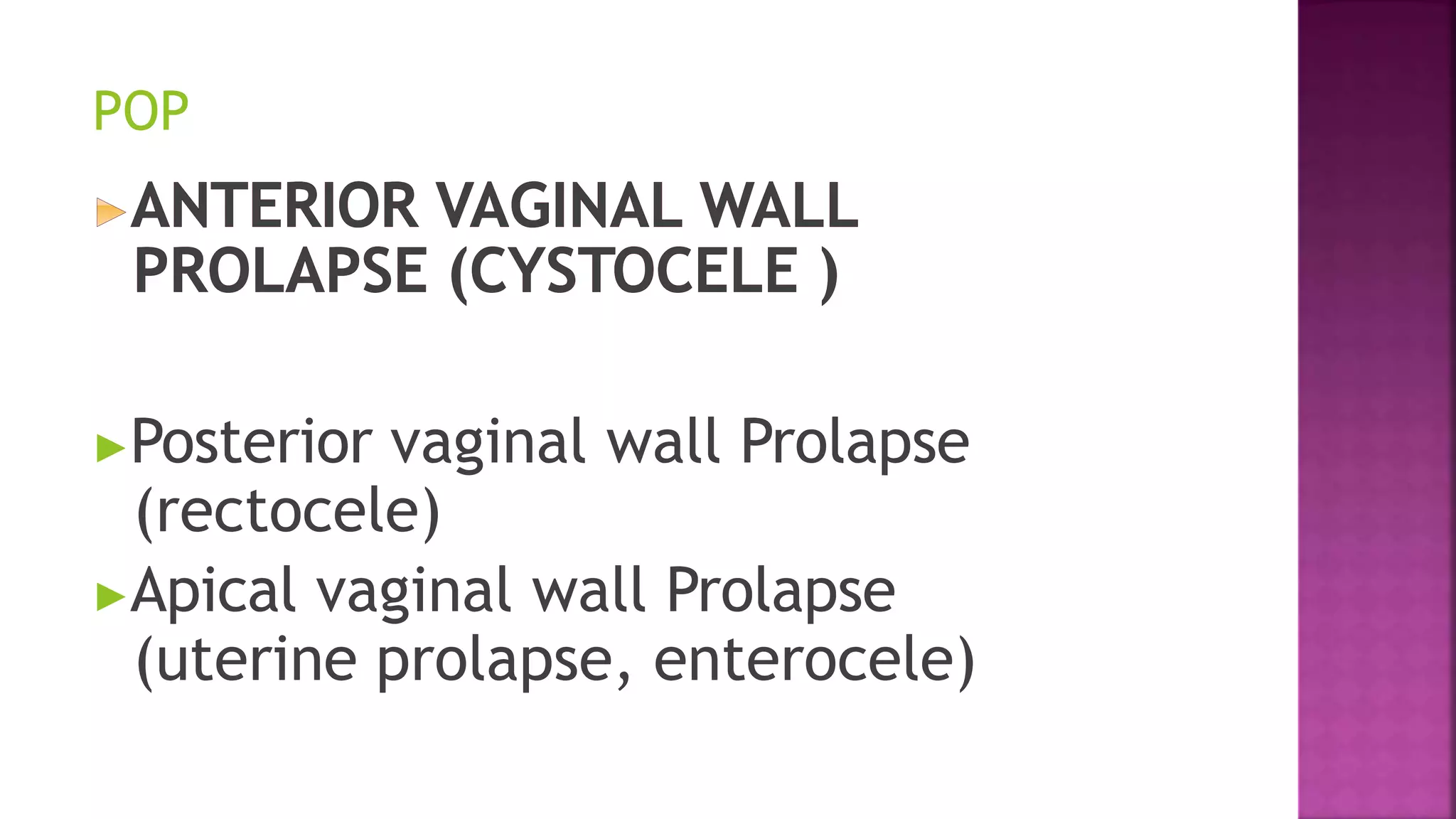 Urogenital prolapse and urinary incontinence 22.04.2021