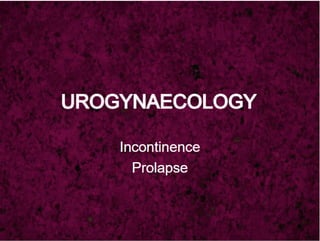 Urogynaecology | PDF