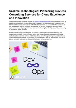 Urolime Technologies Pioneering DevOps Consulting Services for Cloud Excellence and Innovation.pdf