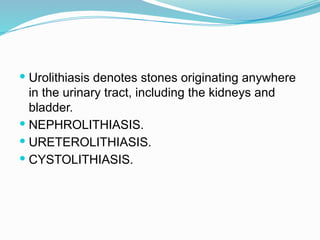 batu saluran kemih, batu ureter dan batu renal | PPTX