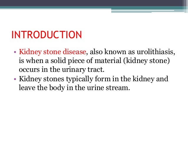Urolithiasis