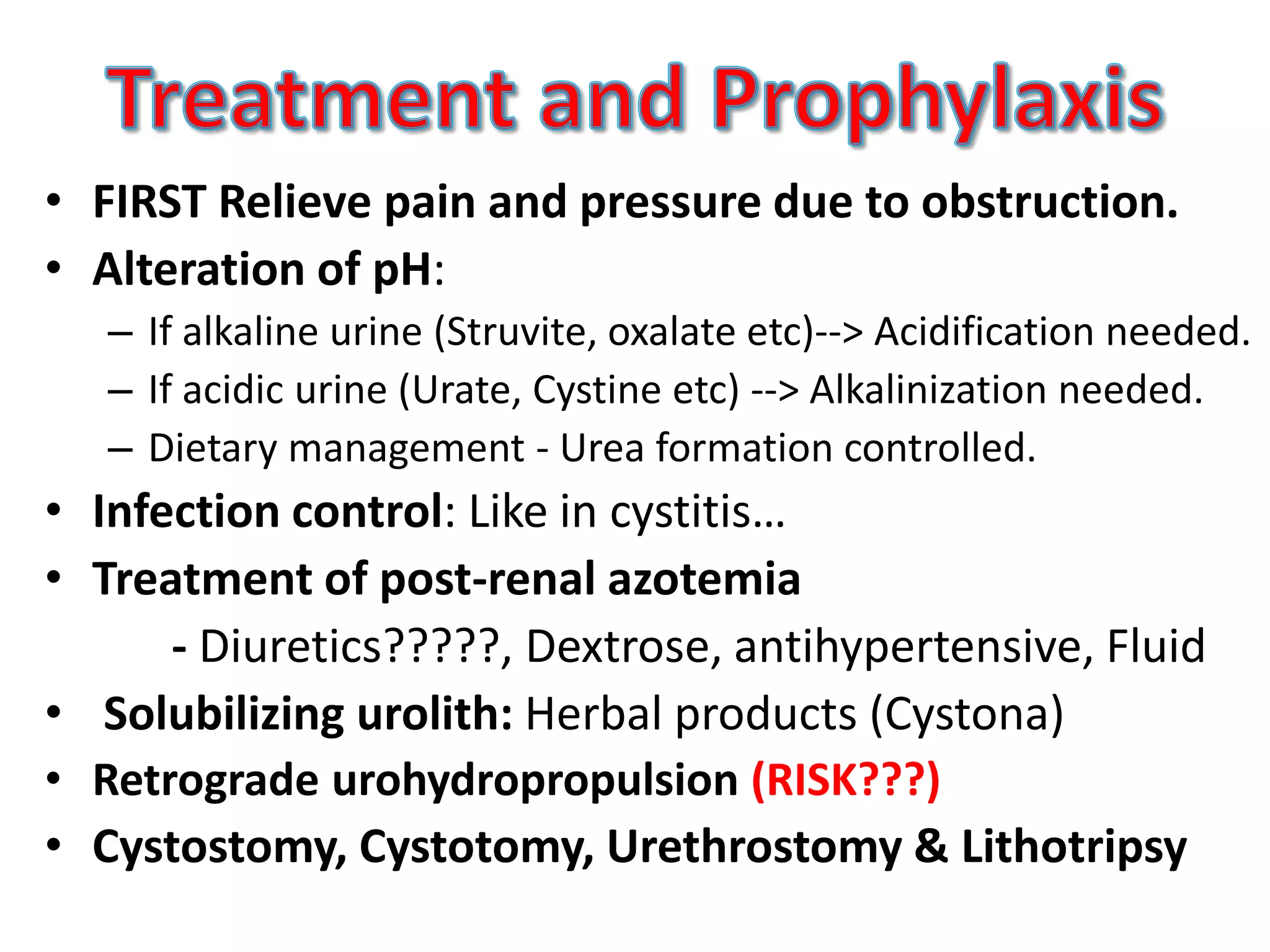 Urolithiasis in domestic animals | PPTX