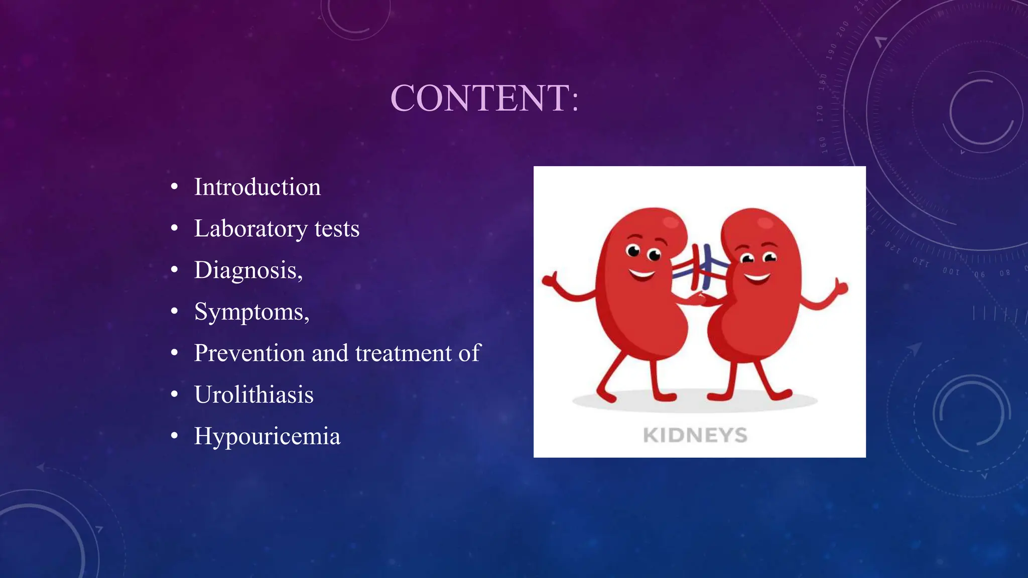 Laboratory investigation of kidney disorders,urolithiasis and hypo ...