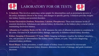 Laboratory investigation of kidney disorders,urolithiasis and hypo ...