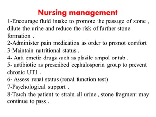 Urolithiasis. Medical surgical nursing pdf | PDF
