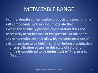 Urolithiasis biochemistry | PDF
