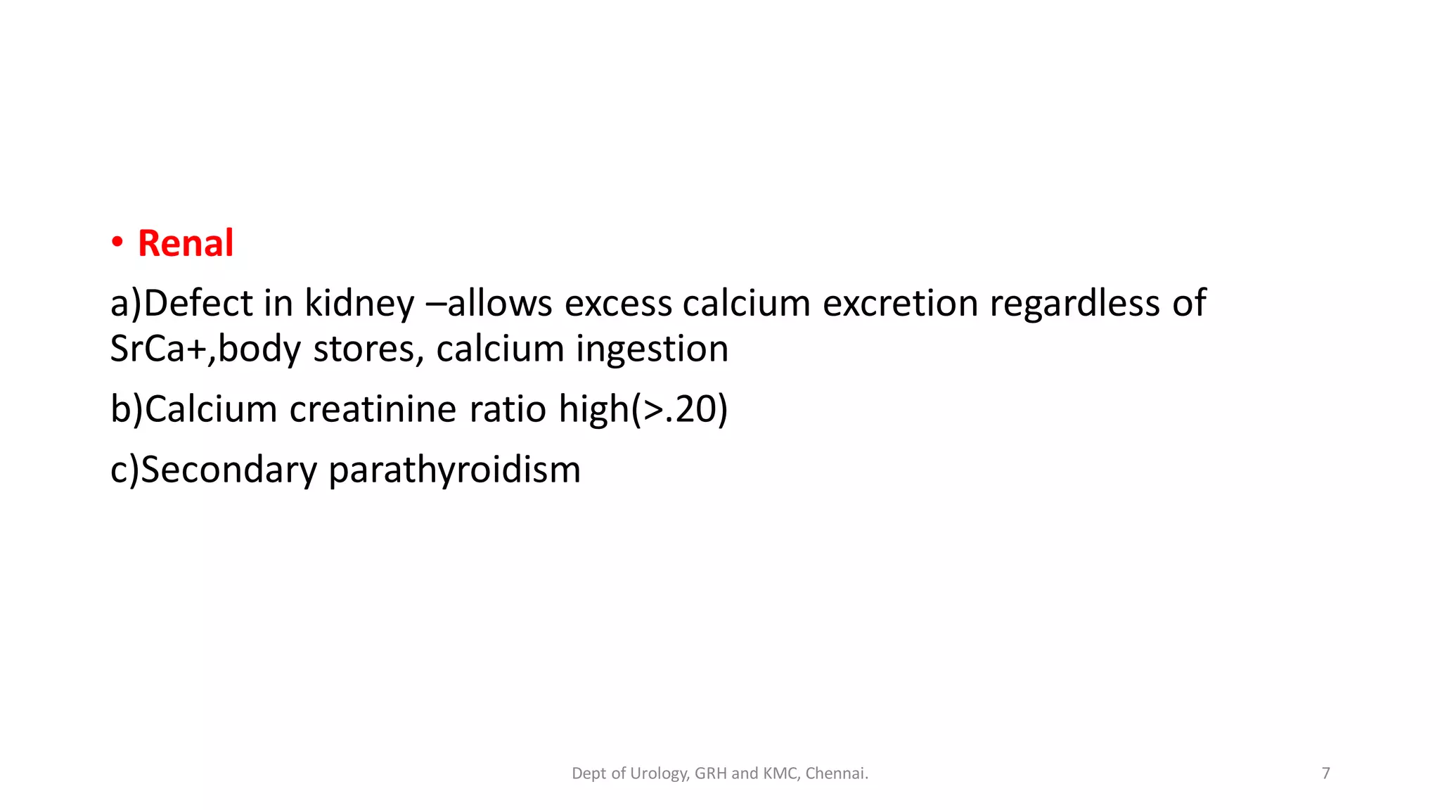 Urolithiasis classification | PPT