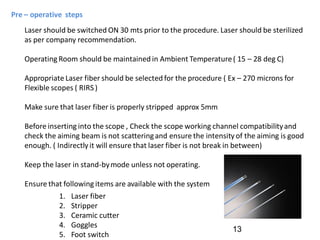 Urolithiasis laser presentation | PDF