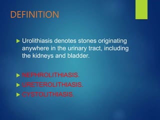 urolithiasis 2 by Dr Ahmed Sajjad HIT Taxila | PPTX